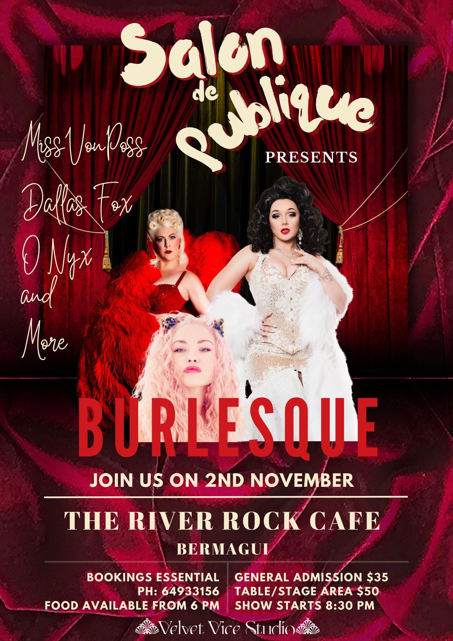 BURLESQUE AT THE RIVER ROCK CAFE – VELVET VICE STUDIO